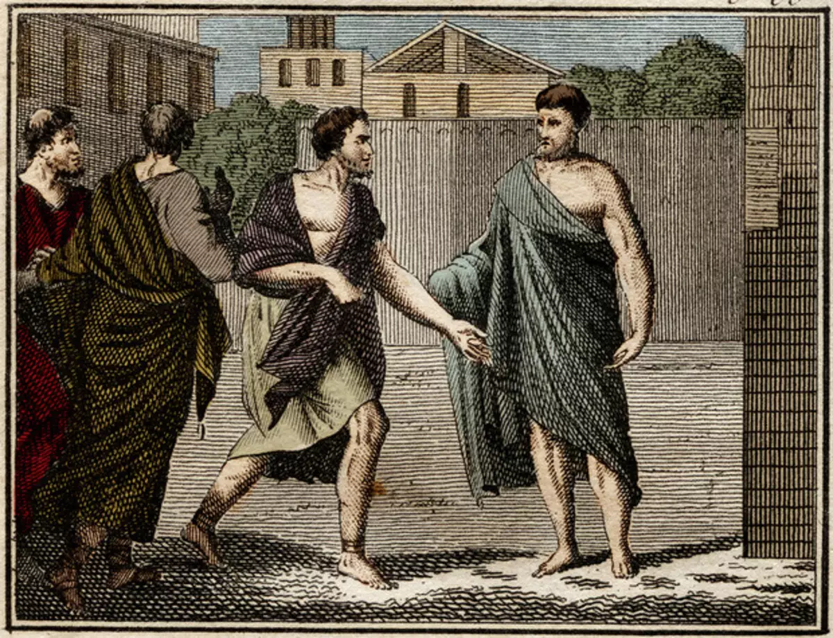 Ostracism Aristide, engraving 1816.