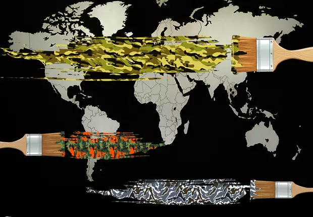 Fotografovanie №1 - mapa: maskovanie farby všetkých armád na svete v jednom obrázku