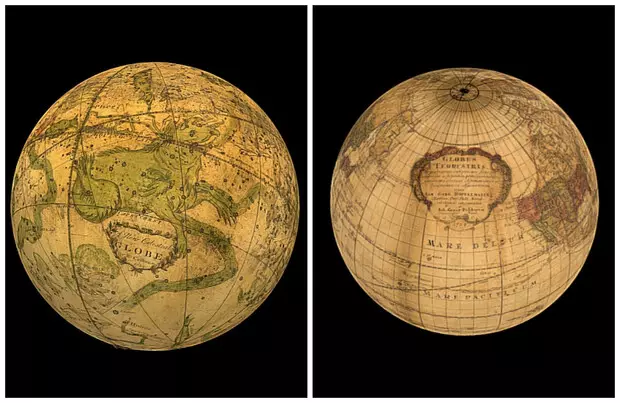 Larawan numero 1 - Bilang 300 taon na ang nakalilipas, naisip ko ang Earth: Vintage 3D globes na maaaring baluktot ngayon