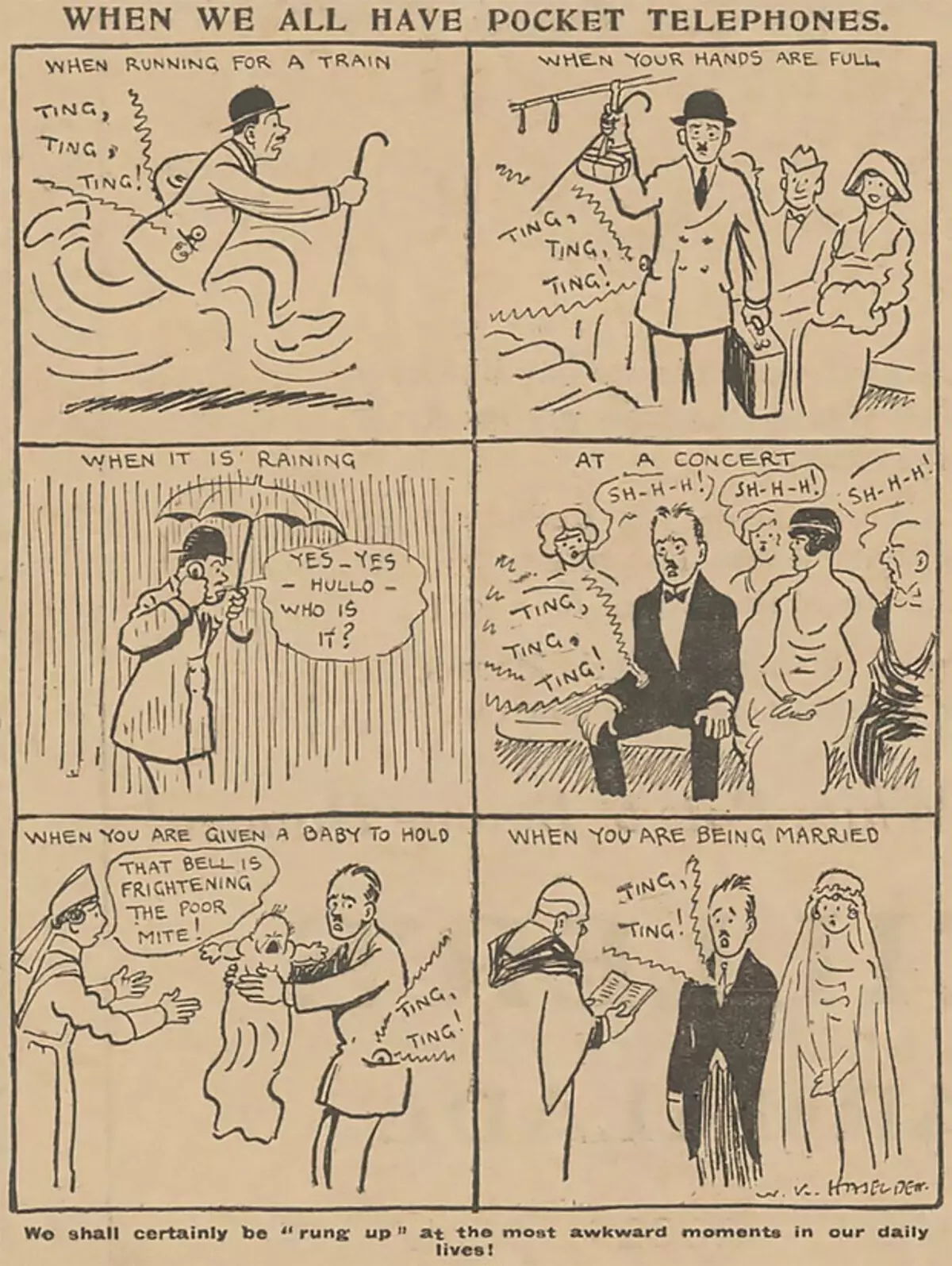 Fotografovanie №2 - prorocká karikatúra o mobilných telefónoch od roku 1923