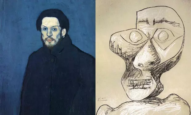 Gambar №1 - 14 portrait pablo Picasso: saka 15 nganti 90 taun