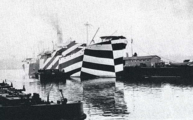 美國貨船在偽裝，1918年