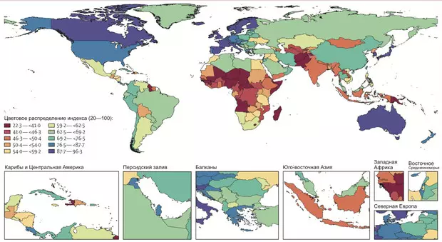 Slika №1 - Karta: U kojim zemljama najučinkovitija medicinska skrb