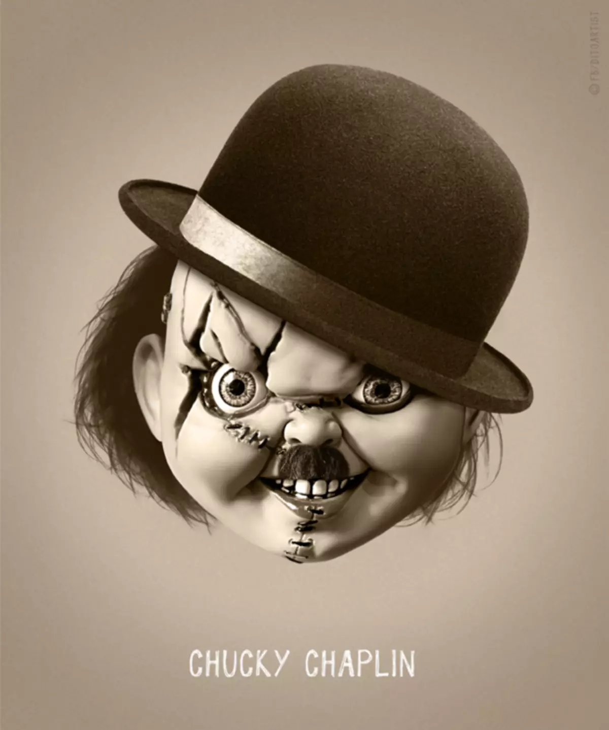 그림 χ2 - 인도 거미, Chuckle Chaplin, Iodali, Escricksmo 및 합금 팝 아트의 스타일의 다른 슬레이브 maschaps