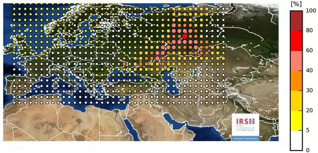 1 nuotraukos numeris - radioaktyvus debesis pakabino Europoje