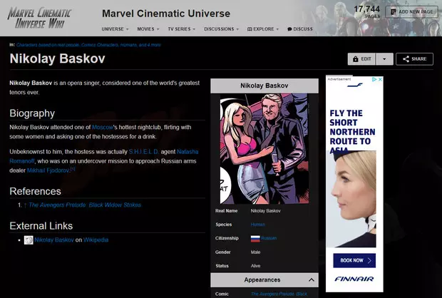 Zdjęcie №1 - W Universe Marvel znalazł Nikolai Basque i Veru Breżniewa