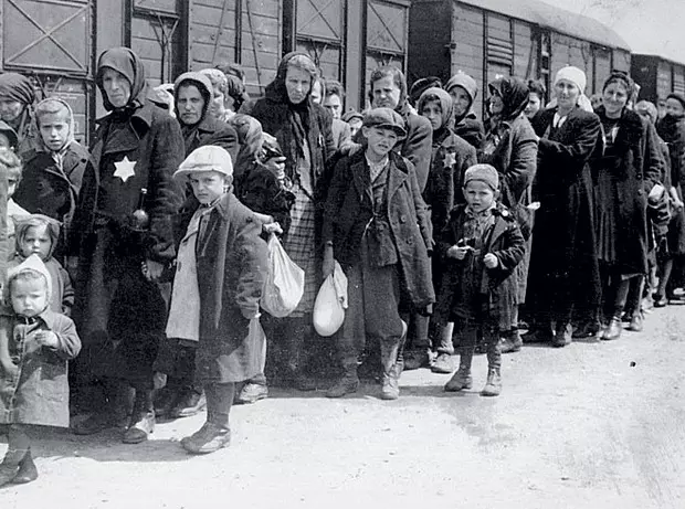 Ankomst af jøder i Auschwitz. 1942 år