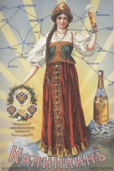 Warm handwerk retro: AS 100 jaar gelede in Rusland, bier geadverteer (22 plakkate) 135082_18