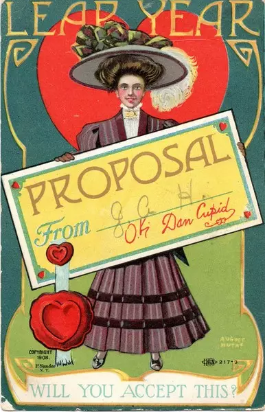 Semi-forgotten European tradition: if a woman makes a man's offer in a leap year, he has no right to refuse 143514_12