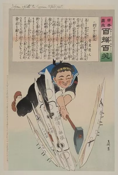 12 japanaj karikaturoj ĉe la rusoj de la rusa-japana milito 145642_2