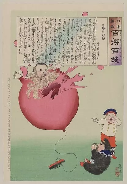 Rus-Japon Savaşı'nın Ruslarında 12 Japon karikatür 145642_5