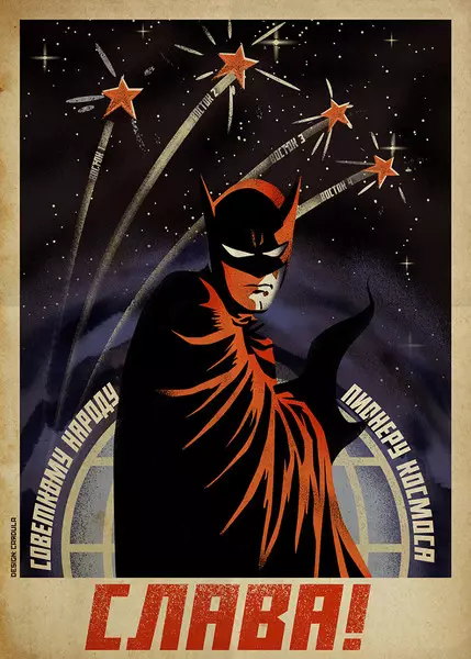 Sovietų propagandos plakatai su superherojais iš Amerikos komiksų 157235_7