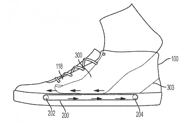 Nike patentatutako zapatilak erlaitzarekin