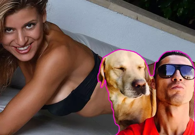 Model, Cristiano Ronaldo'nun, köpeğini göstererek onu yatağa sürdüğünü söyledi.