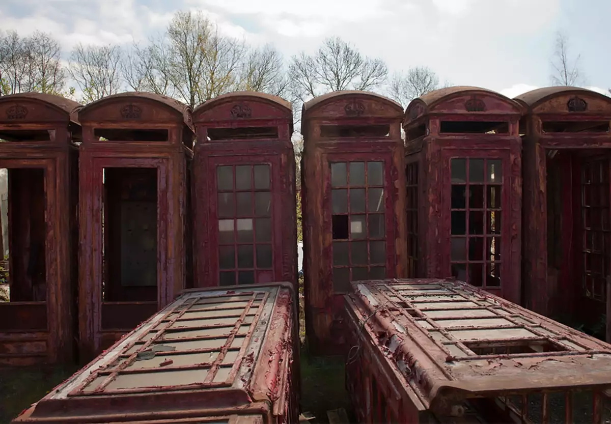 Telefonska kabina Pokopališče v severu Yorkshire