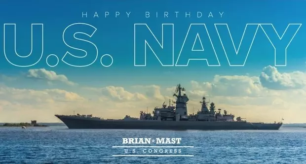 Foto №1 - American Congressman si è congratulato con la US Navy con un anniversario del russo Cruiser