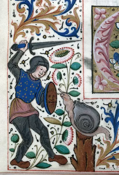 Pourquoi sur des images médiévales tant de chevaliers combattant avec des escargots 29712_7