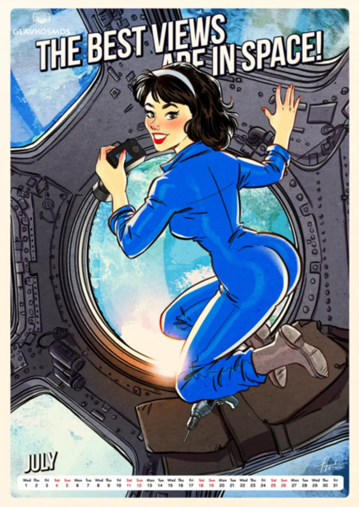 Roscosmos released a calendar with beauties in the style of Pinap 33166_9