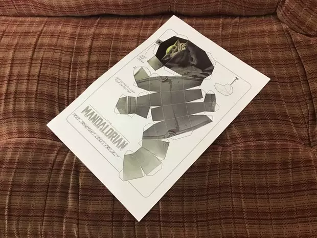 We downloaded and printed the baby's drawing of iodine and made a printer printout.