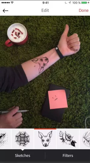 Photo n ° 2 - Hunter d'encre - App pour adapter les tatouages!