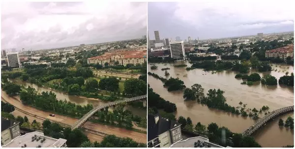 Wêneyên Creepy: Houston berî û piştî hurricane 36607_10