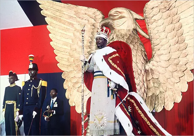 Jean-Poor Bokassa ประธานของสาธารณรัฐแอฟริกากลางในปี 1966 ถึง 1976