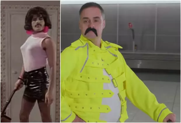 Photo №1 - Travailleurs de l'aéroport exécuté danse en l'honneur de Freddie Mercury