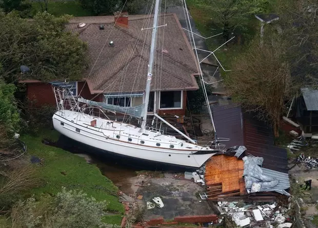 Photo number 1 - the consequences of the Florence hurricane in the United States, shot from drone (gallery)