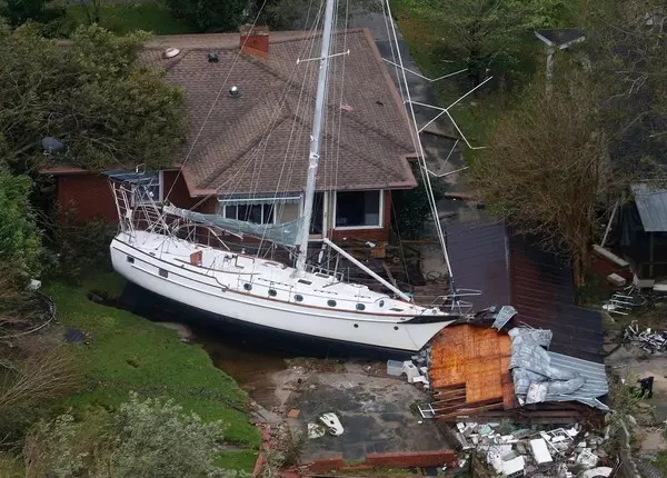 The consequences of the Florence hurricane in the United States, shot from drone (gallery) 45359_4