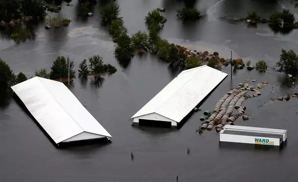 The consequences of the Florence hurricane in the United States, shot from drone (gallery) 45359_8