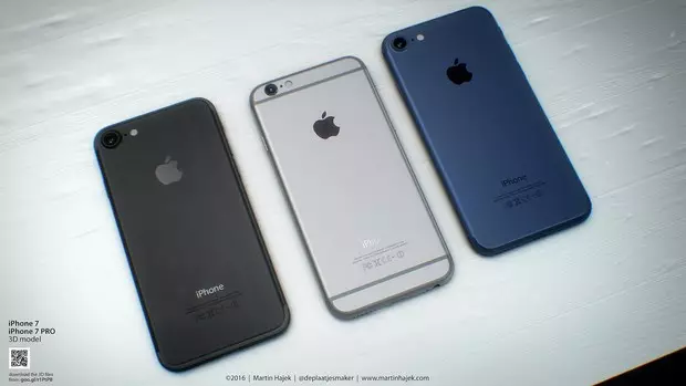 Mga bagong kulay iPhone 7 (kasama ang mga gilid)