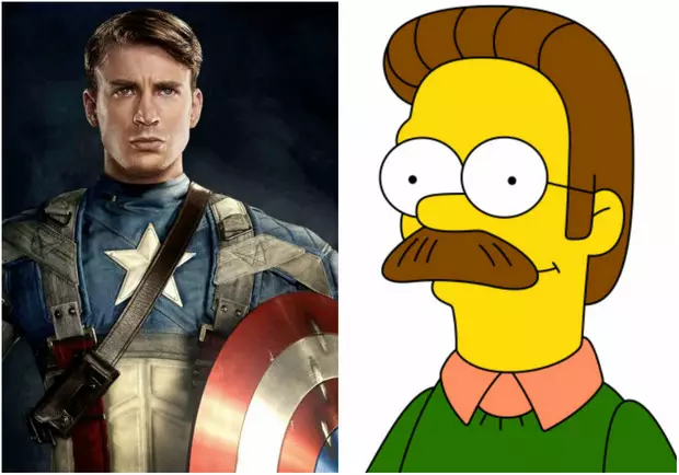 Foto №1 - Captain America har vuxit misstänkt mustasch, och Internet kallade honom inhemska Flandern!