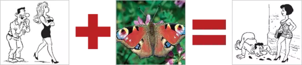 Butterfly-Peacock Oči in vonj feromona