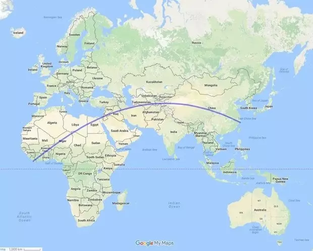 Larawan №13 - 10 mga mapa ng mundo na nagpapakita ng ating planeta mula sa isang hindi inaasahang panig