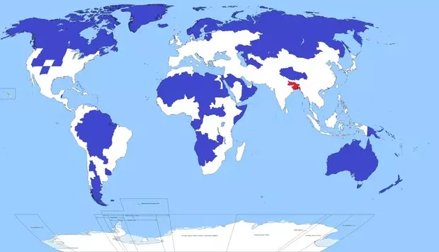 Numéro de photo 3 - 10 cartes du monde qui montrent notre planète d'un côté inattendu