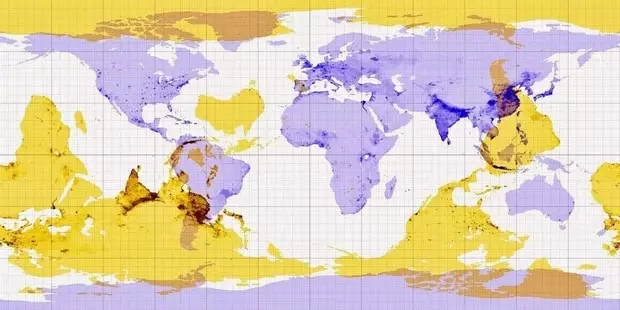 Photo numéro 9 - 10 cartes du monde qui montrent notre planète d'un côté inattendu