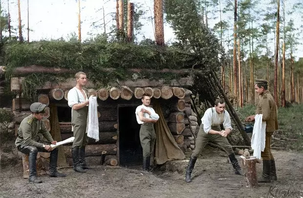 Foto №1 - 29 fotos pintadas de soldados rusos sobre as frontes da Primeira Guerra Mundial