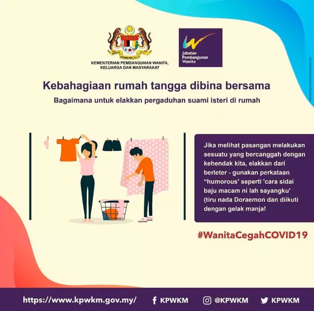 Nombor Photo 3 - Pihak berkuasa Malaysia memberi nasihat seks kepada wanita, bagaimana bersikap dengan suami di kuarantin