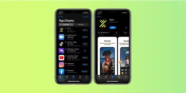 Photo №1 - hvor TIKTOKs Zynn klon kom fra, som gikk rundt i rangering av App Stores