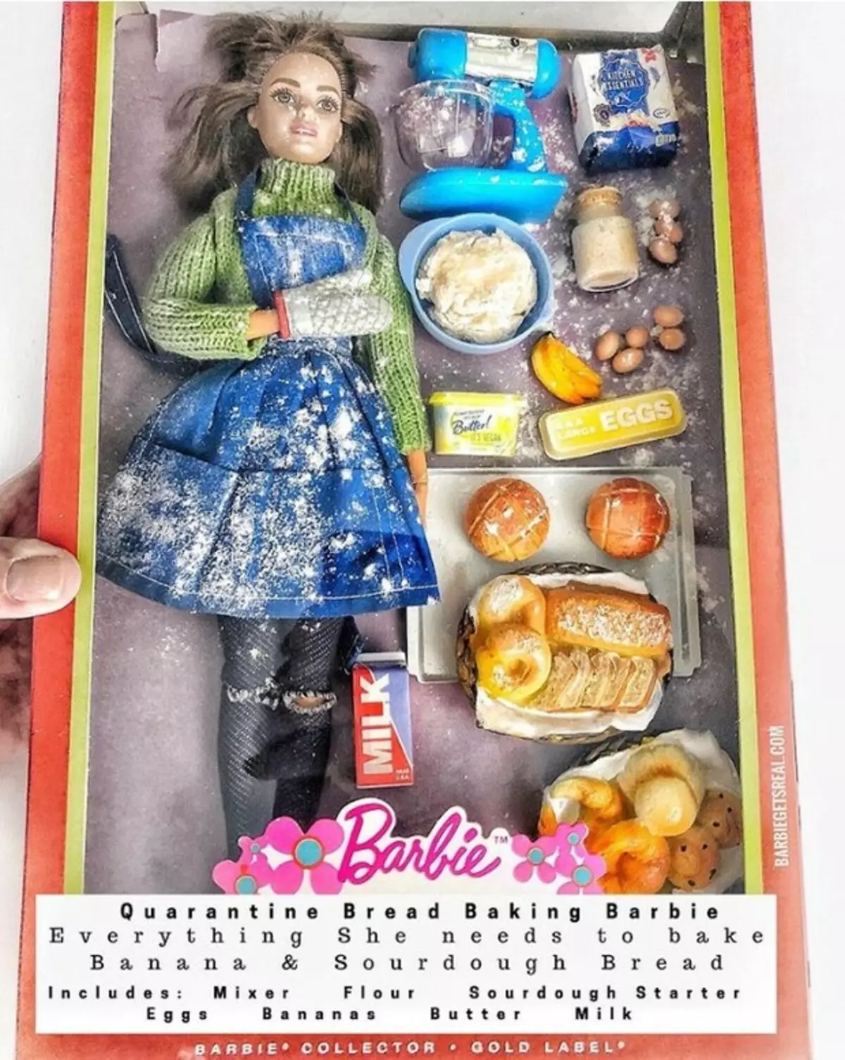 Photo number 1 - the artist created a realistic series of Barbie dolls on quarantine