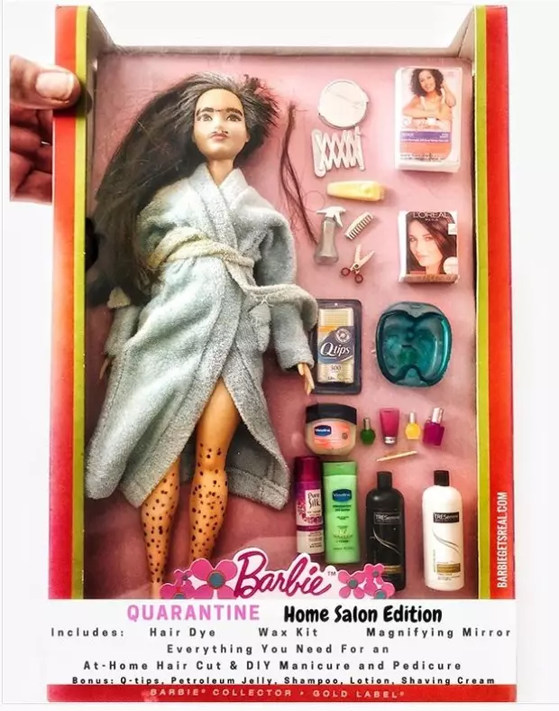 Photo number 7 - the artist created a realistic series of Barbie dolls on quarantine