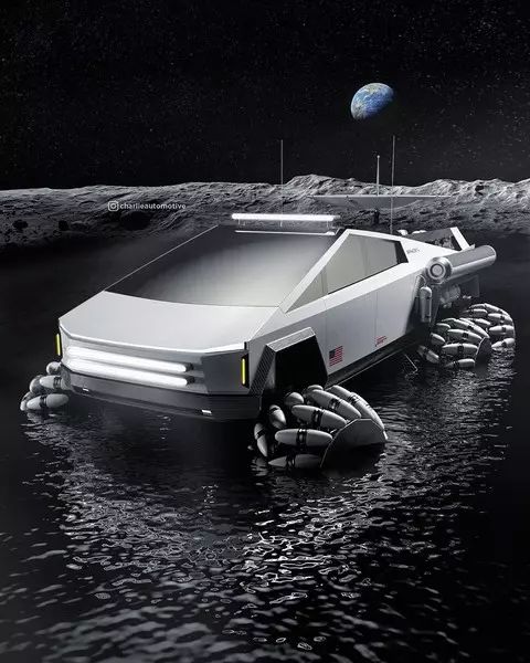 오늘의 개념 : Tesla CyberTruck에 기반한 Moonport 89395_5