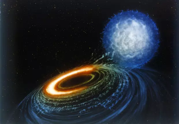 Astronomen registreerden een botsing van een zwart gat met een object dat 